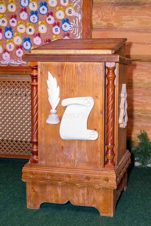 Old Wooden Desk Stand for Letters Stock Image - Image of stand, empty ...