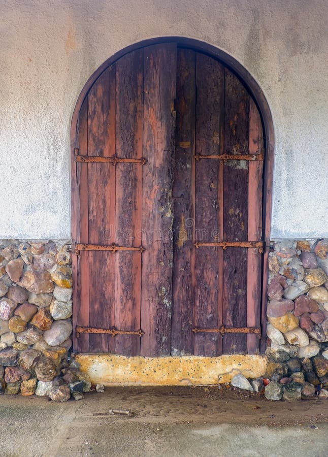 Old wooden door frame stock photo. Image of panel, building - 231858420