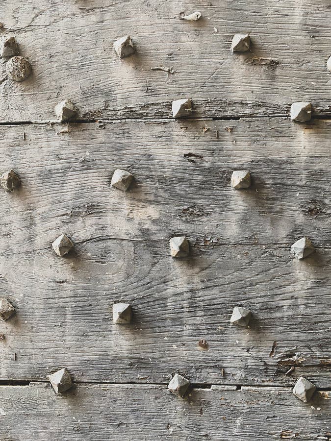 Old Wooden Door with Iron Studs Stock Photo - Image of ancient, closed ...