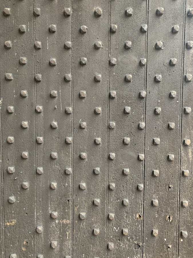 Old Wooden Door stock image. Image of iron, rivets, timber - 343635583