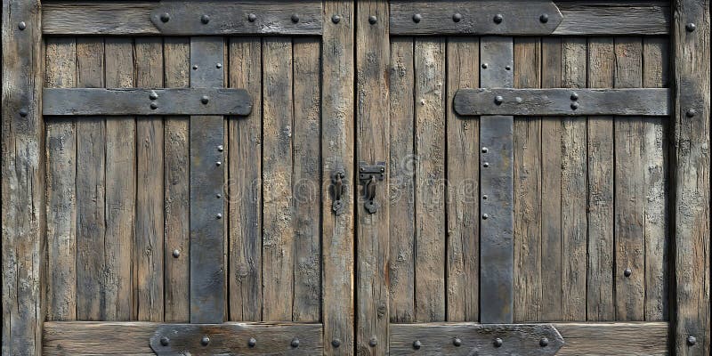Old Wooden Doors: Rustic Texture Background Image Stock Illustration ...