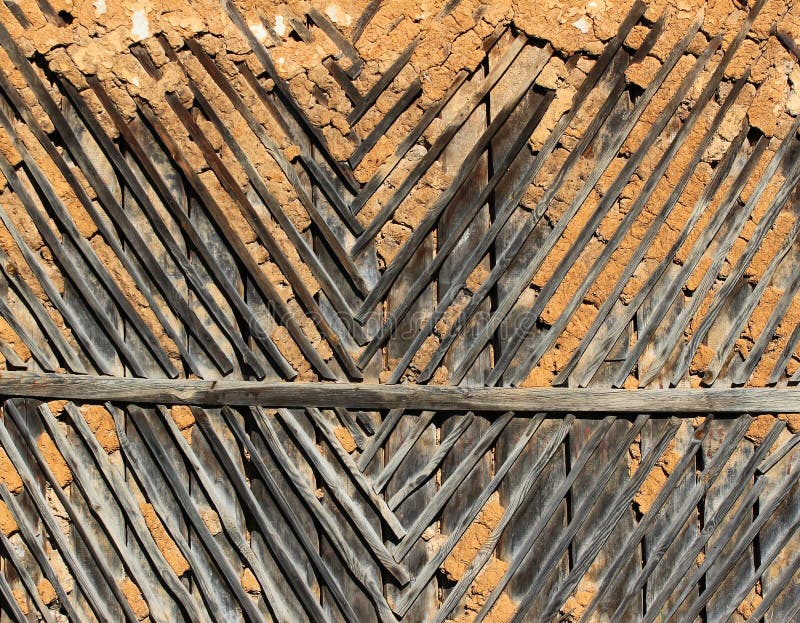 Old Wooden Earthen Wall, Background Texture Stock Image - Image of ...