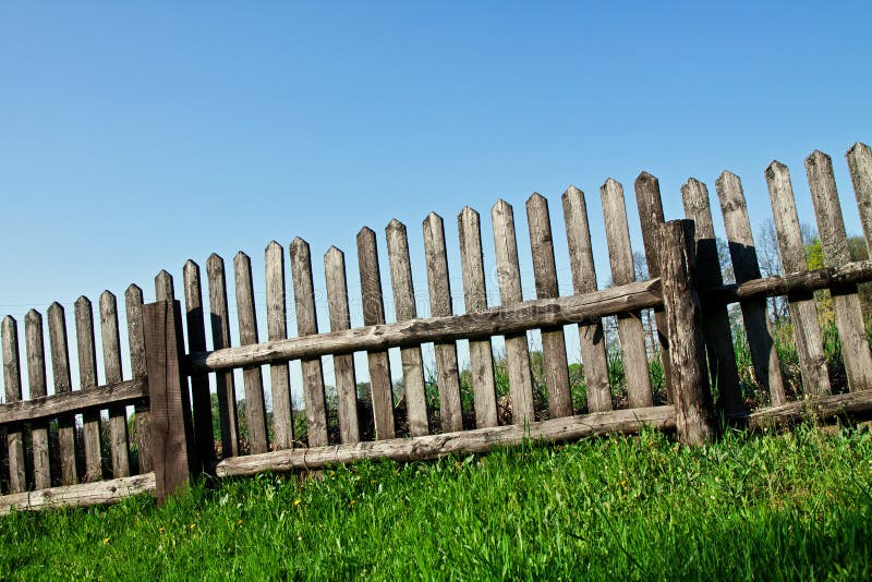 Old wooden fence stock image. Image of wooden, rough - 25555521