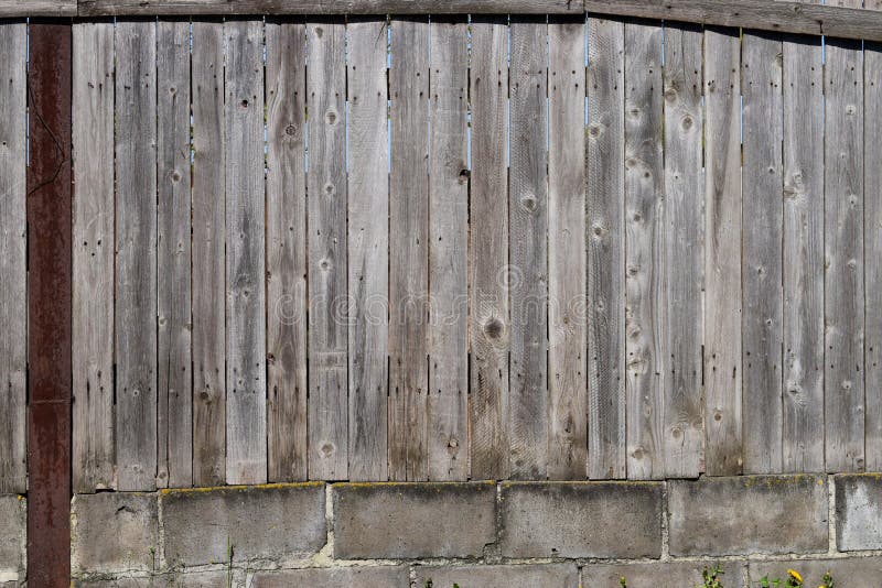 Old wooden fence stock image. Image of rusty, plank, gray - 91967051