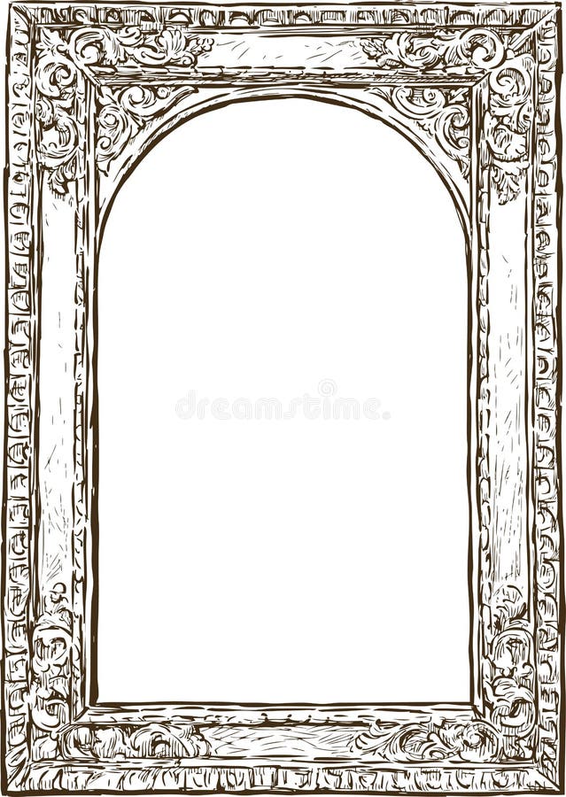 Ancient frame stock vector. Illustration of luxury, white - 56764433