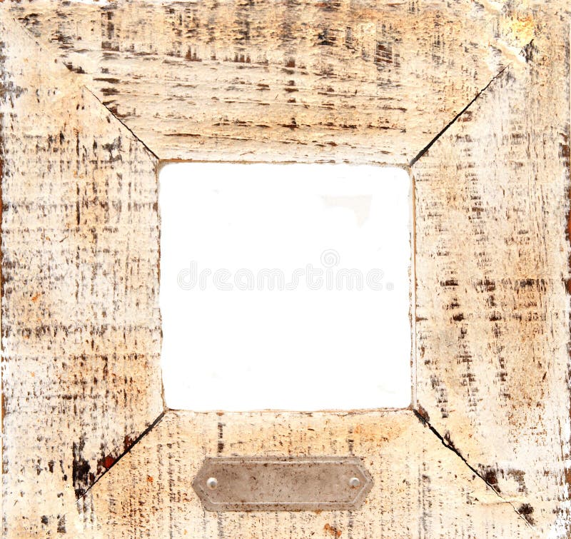 Old Wooden Frame with White Ce Stock Image - Image of note, antiquity ...