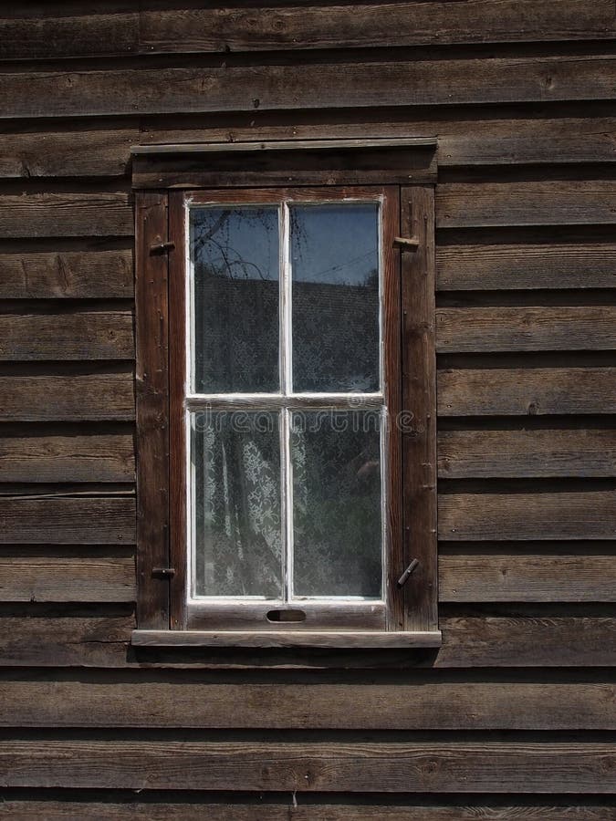 Old Wooden Framed Window in Restored Building Stock Image - Image of ...