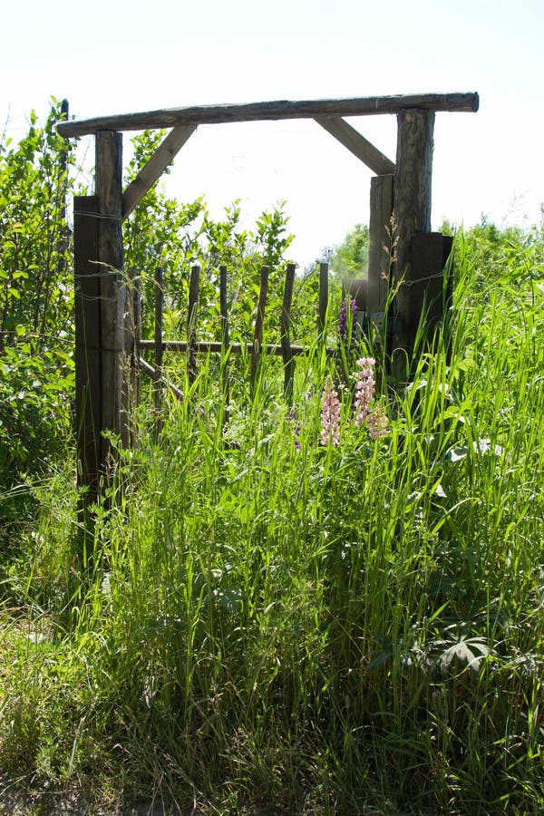 Old wooden gate stock image. Image of agriculture, rustic - 32502477