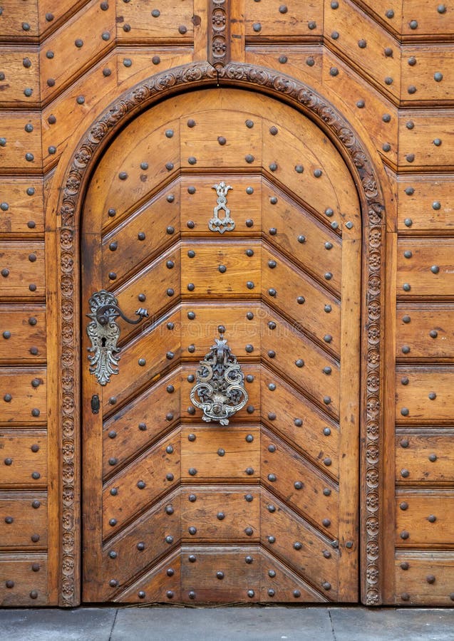 Old Wooden Gate of a House in Prague Stock Image - Image of ancient ...