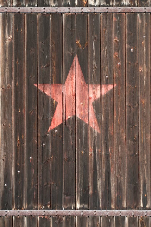 Old Wooden Gate with Soviet Star Stock Photo - Image of broken, decay ...