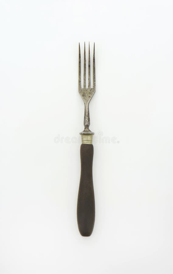 Old Wooden-handled Dinner Fork Stock Photo - Image of vintage, antique ...