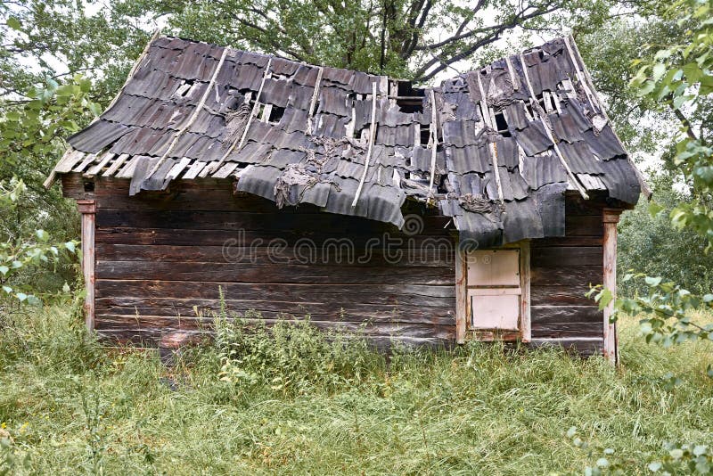 Old Wooden House in the Forest Stock Photo - Image of empty ...