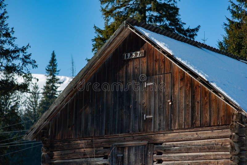 Old Wooden House with 1937 Year of Construction Stock Image - Image of ...