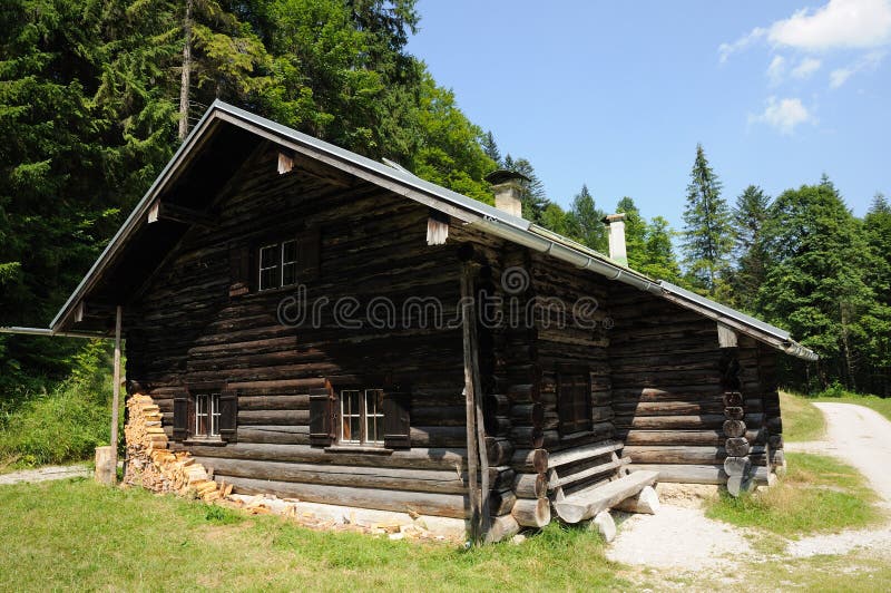 Medieval hut in the forest stock image. Image of show - 34423965