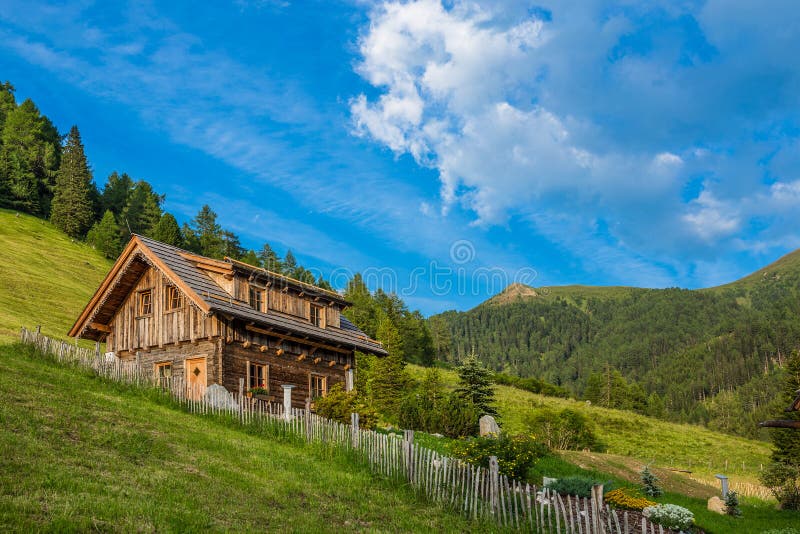 Old wooden hut cabin stock image. Image of nature, blue - 57934171