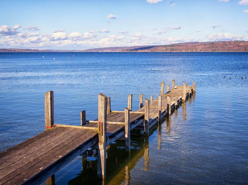 Old wooden jetty stock photo. Image of river, idyllic - 31395556