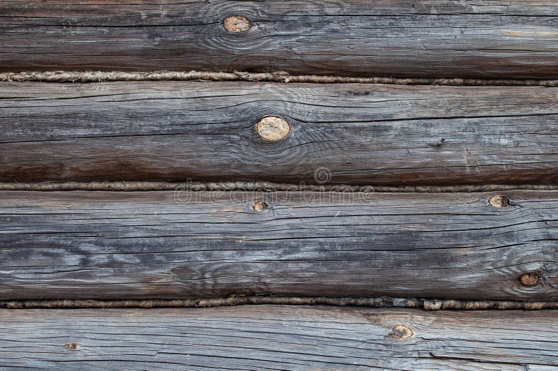 Old Wooden Log Wall Background Stock Photo - Image of exterior, natural ...