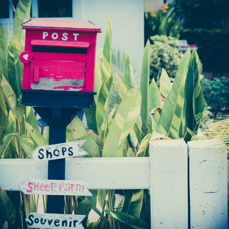 Old wooden mail box stock photo. Image of stamp, classic - 38833756