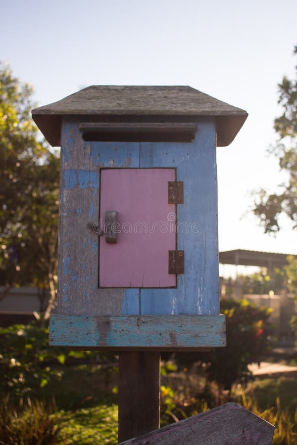 Old Wooden Mailbox for Get Mail Stock Image - Image of color, symbol ...