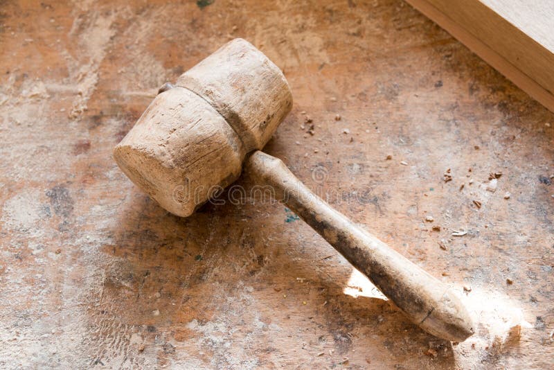Old wooden mallet stock photo. Image of hammer, path - 35194090