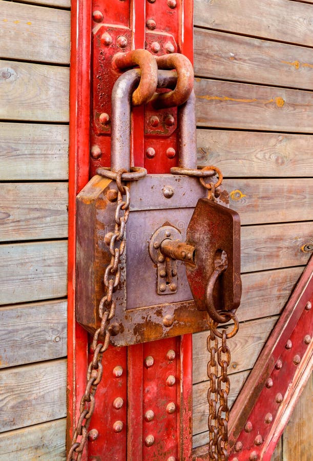 Old Wooden and Metal with Rusty Key Stock Photo - Image of board, dark ...