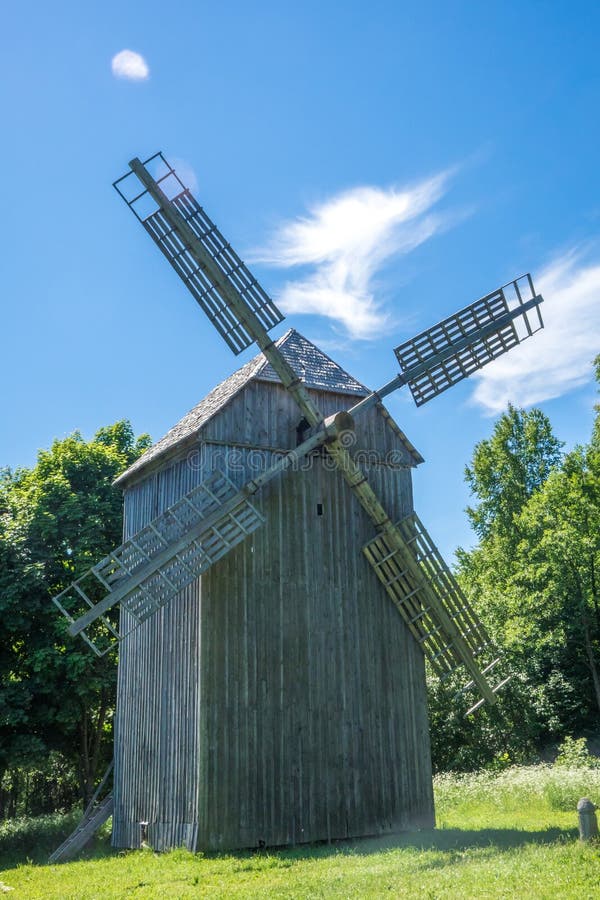 Old wooden mill stock image. Image of ecology, dutch - 230522857