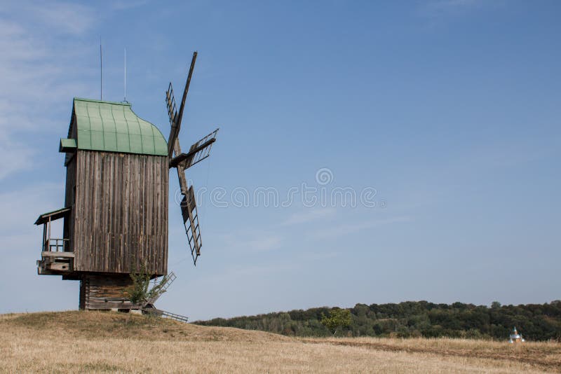 Old Wooden Mill in a Field in Summer Stock Photo - Image of europe ...
