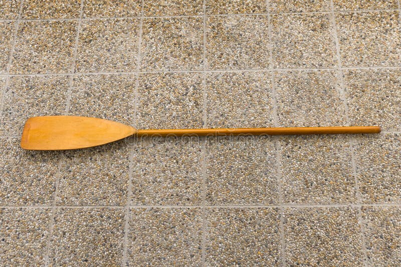 Old Wooden Paddle on the Ground from Sixties Stock Image - Image of ...