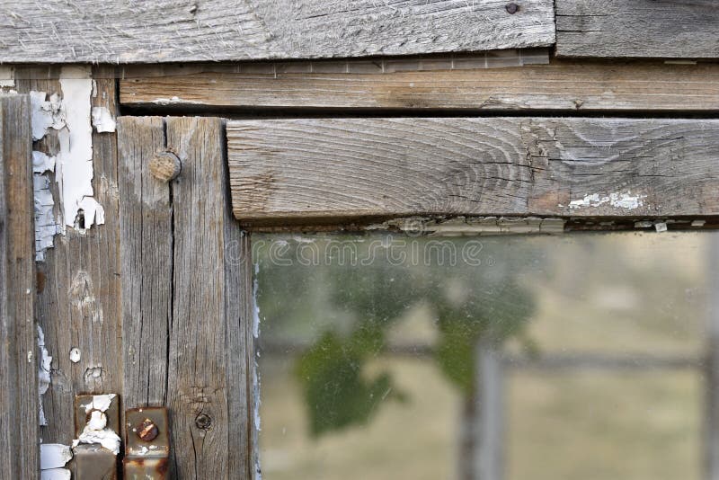 Old Wooden Painted Rotten Windows with Glass Stock Image - Image of ...
