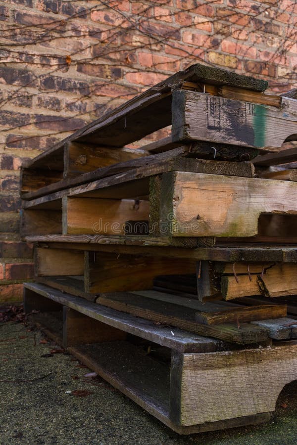 Old wooden pallets. stock image. Image of abstract, material - 84694613