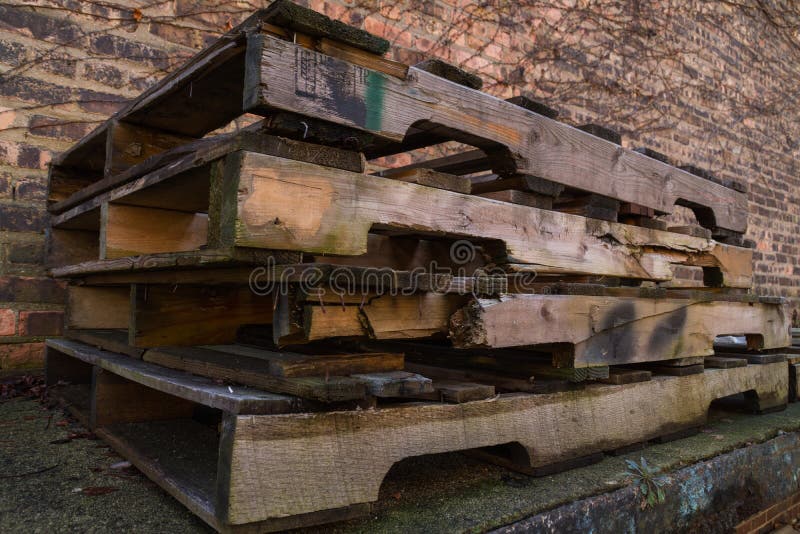 Old wooden pallets. stock photo. Image of abstract, building - 84695668