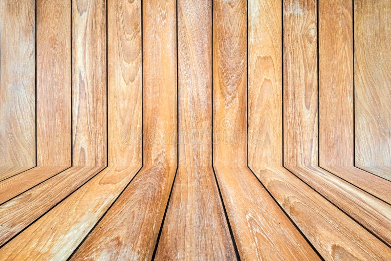 Wooden Panel Wall Interior Background Stock Image - Image of flooring ...