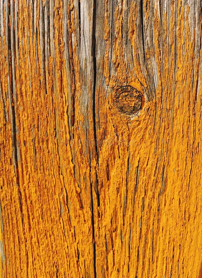 Old Wooden Panel with Yellow Paint Peeling Off Stock Image - Image of ...
