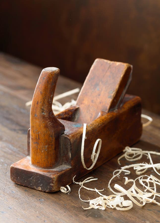 Old wooden planer . stock image. Image of industrial - 103174383