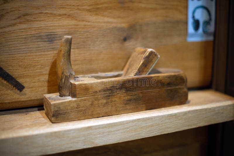 Old Wooden Planer - a Tool for Wood Processing Stock Image - Image of ...