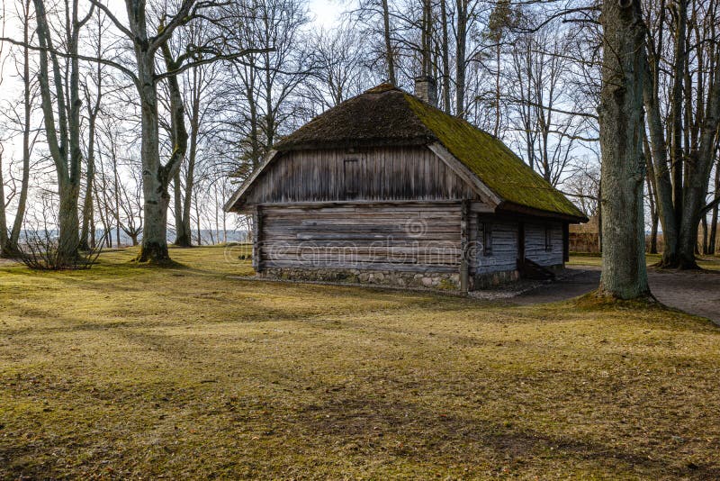 Old Wooden Plank Building Structure in Countryside Stock Photo - Image ...