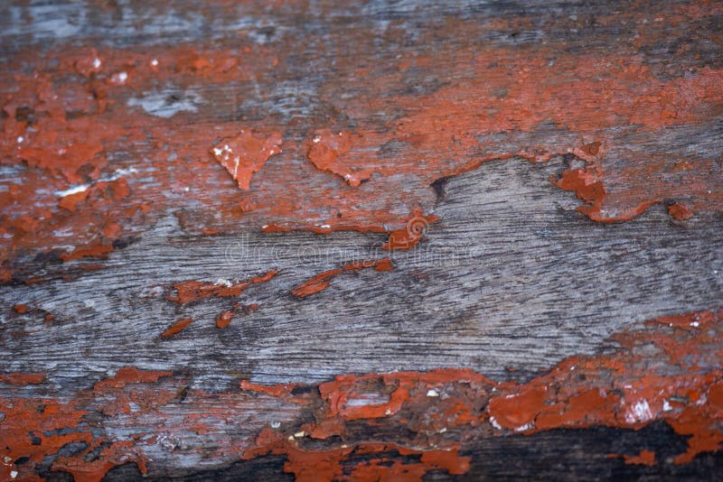 Old Wooden Plank with Red Colour Painted Coating Worn Out Texture Stock ...