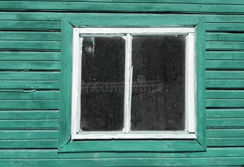 Old Wooden Plank Wall with Window Stock Image - Image of mock ...