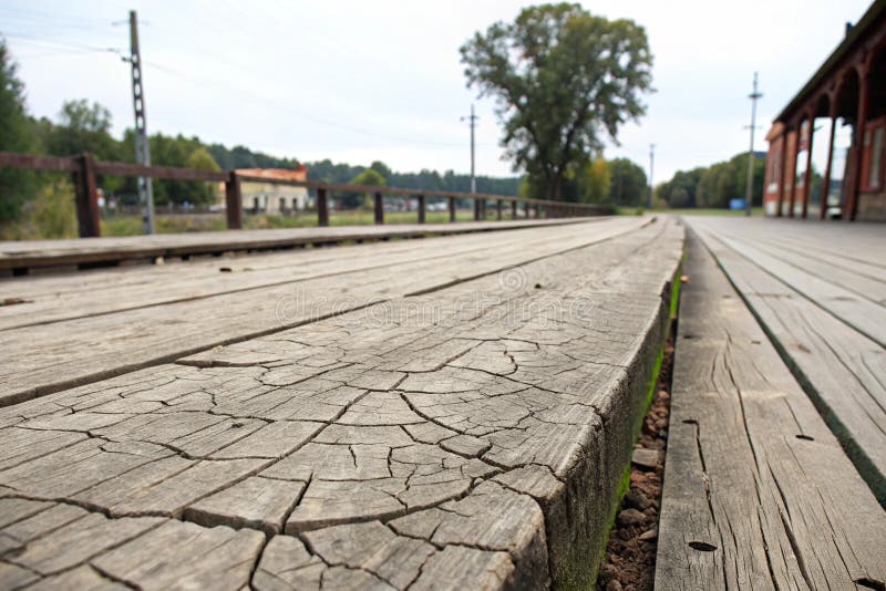 Old Wooden Platform with Cracks and Texture Stock Illustration ...