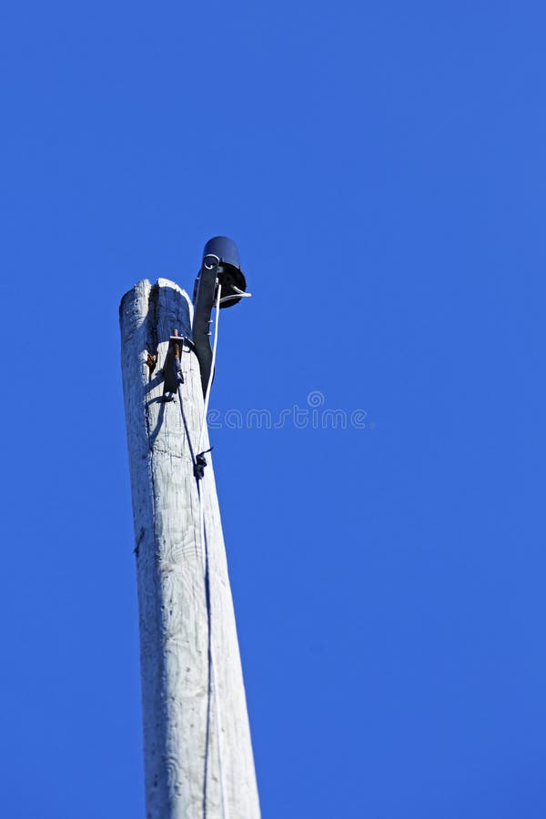 Old Wooden Post Made for Power Lines Stock Image - Image of pollution ...