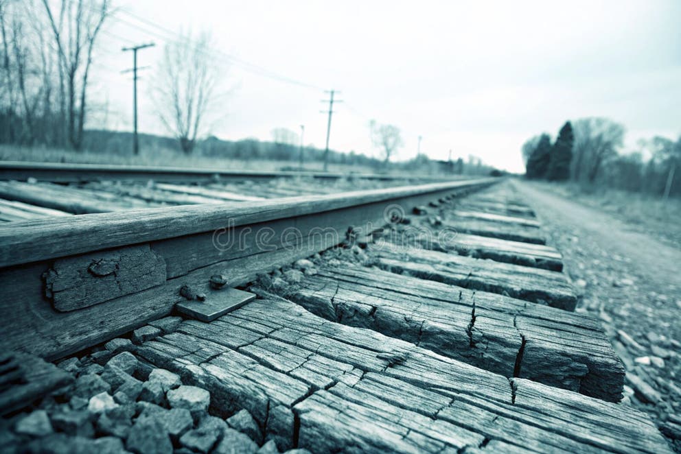 Old Wooden Railroad Tie Texture Stock Illustration - Illustration of ...