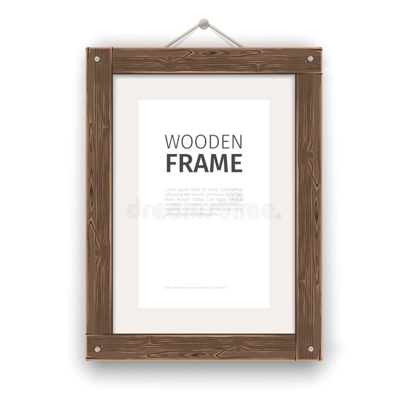 Old Wooden Rectangle Frame Light Stock Vector - Illustration of desk ...