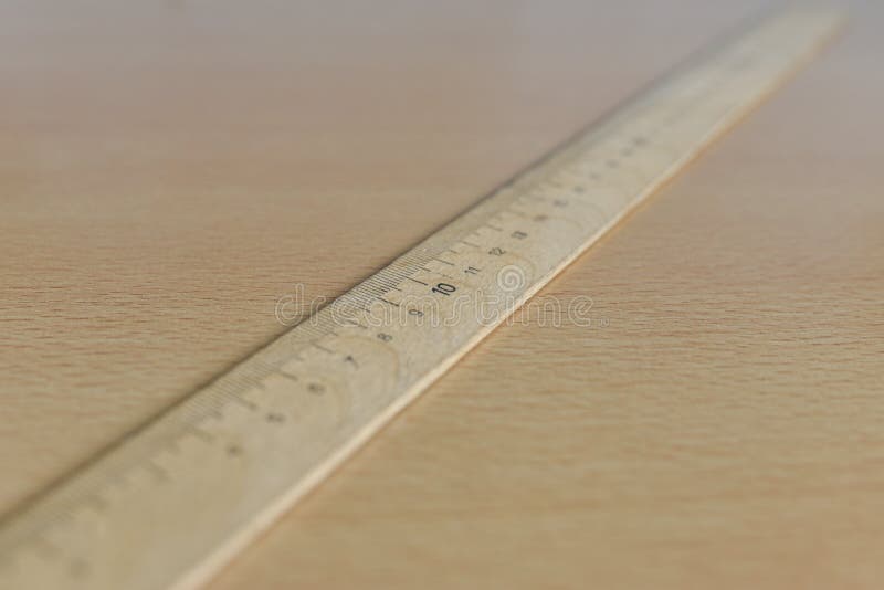 Old Wooden Ruler on the Table Stock Image - Image of table, wood: 154922035