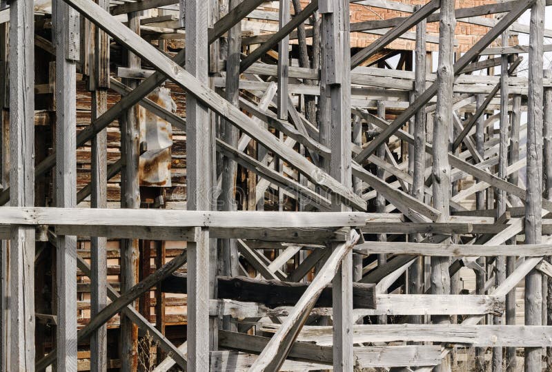 Wooden Scaffolding for Construction Site Stock Photo - Image of ...