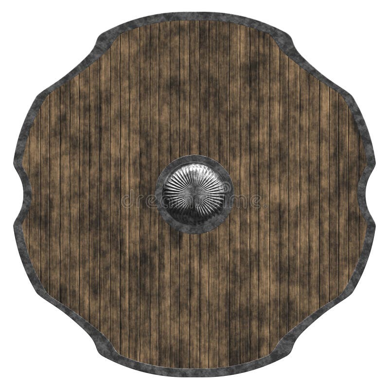 Old wooden shield banner stock illustration. Illustration of wooden ...