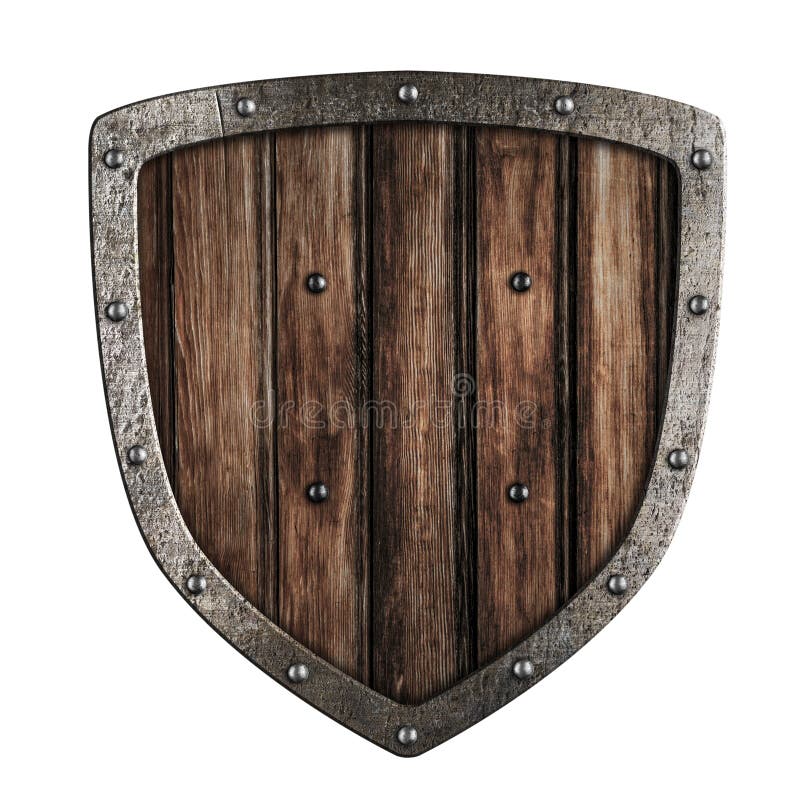 Old wooden shield isolated stock image. Image of wood - 31984487