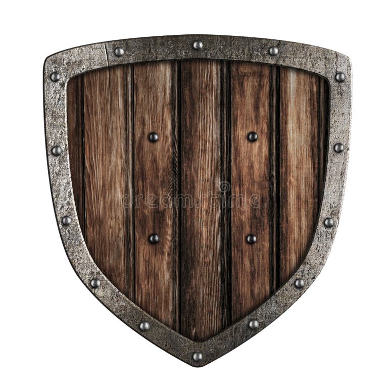 Old wooden shield isolated stock image. Image of wood - 31984487