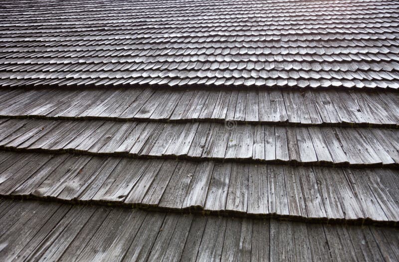 Old wooden shingle roof stock image. Image of building - 50055093