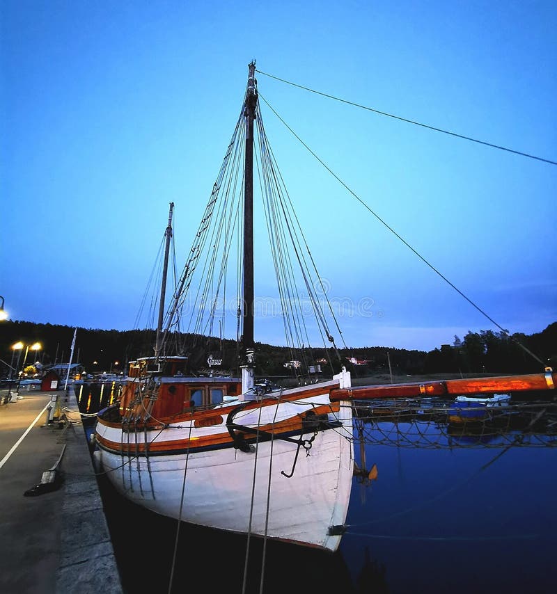 Old Wooden Ship at Dock in Valdemarsvik Editorial Image - Image of ...