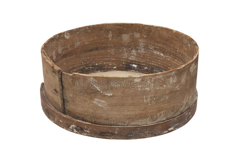 Old wooden sieve stock photo. Image of perforated, device - 16415120